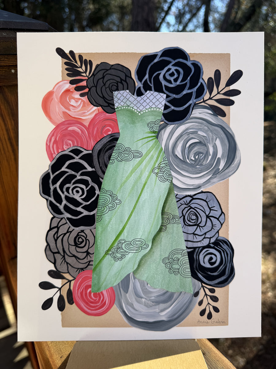 Botanical Dress Doodle – 3 Fish Studios