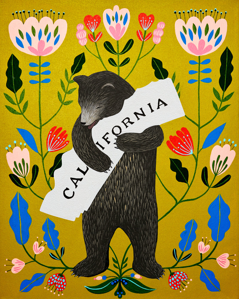 "I Love You California" Verde Print — Affordable Art – 3 Fish Studios