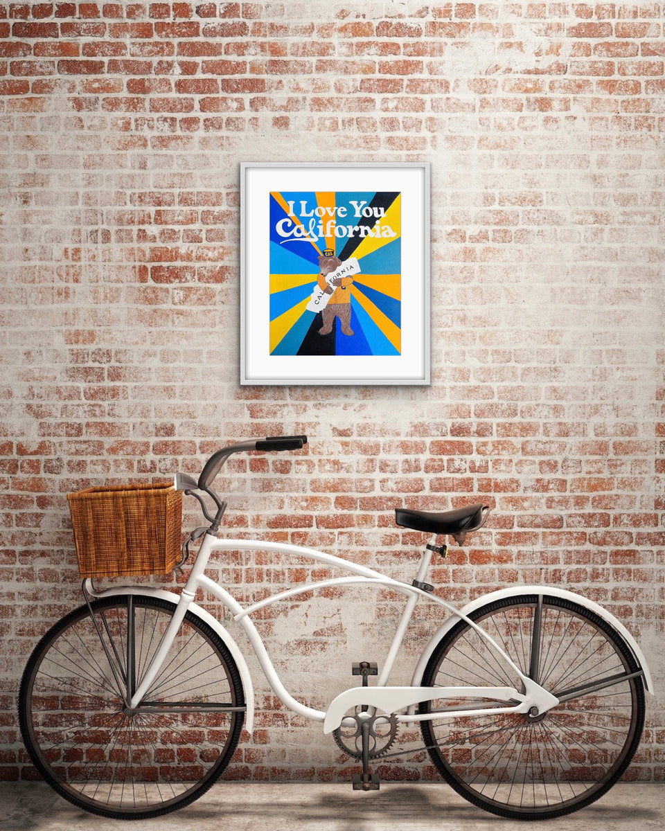 "I Love You California" Oski Print — Affordable Art – 3 Fish Studios