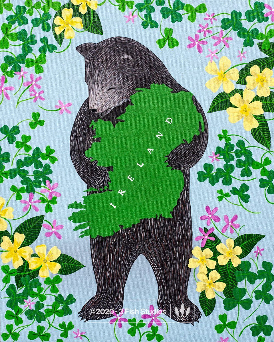 "I Love You Ireland" Print — Affordable Art – 3 Fish Studios